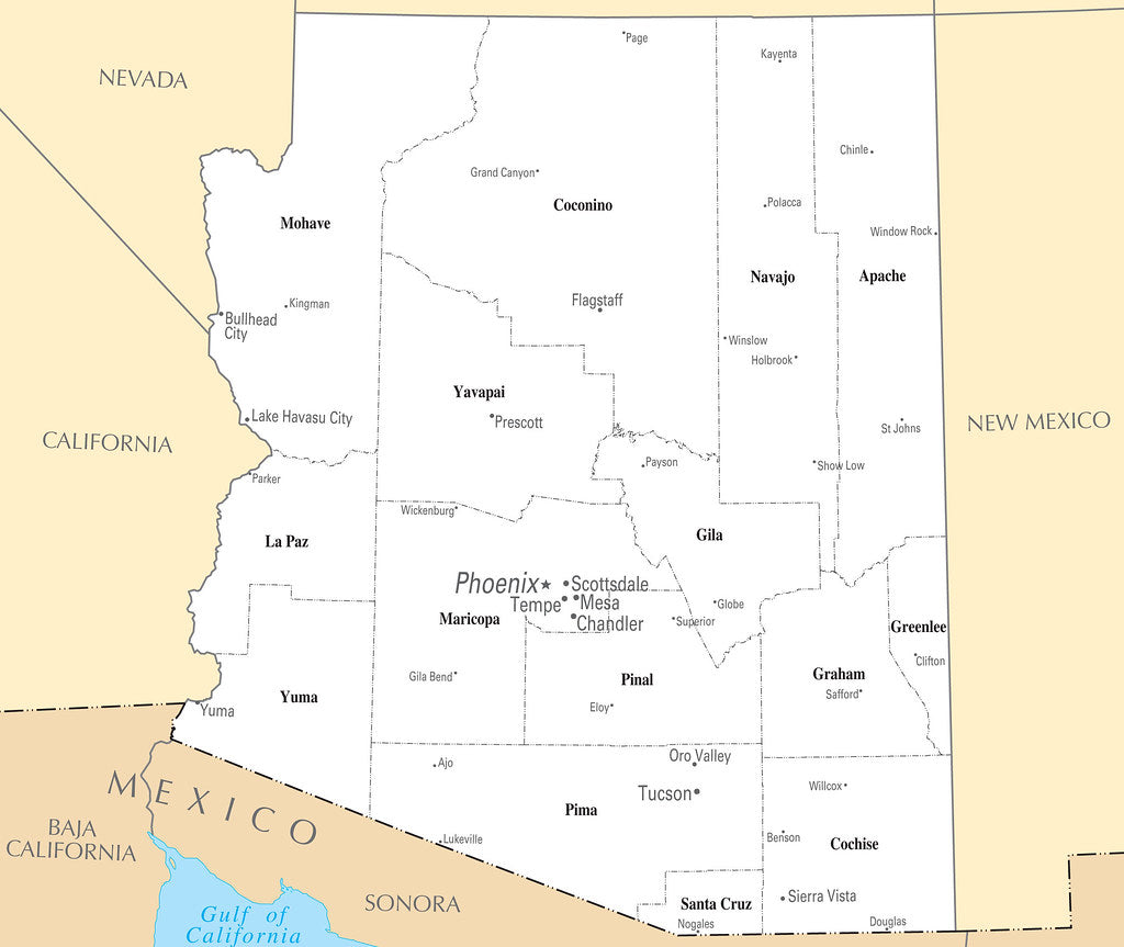 Map Of Arizona Cities Road Map Of Arizona State And Interstate