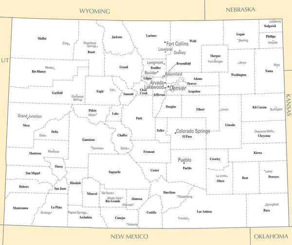 Colorado Map With Cities