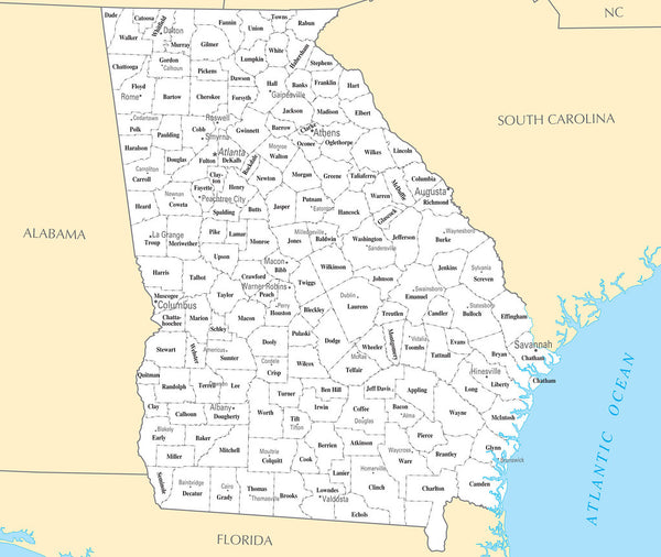 Georgia Map With Cities