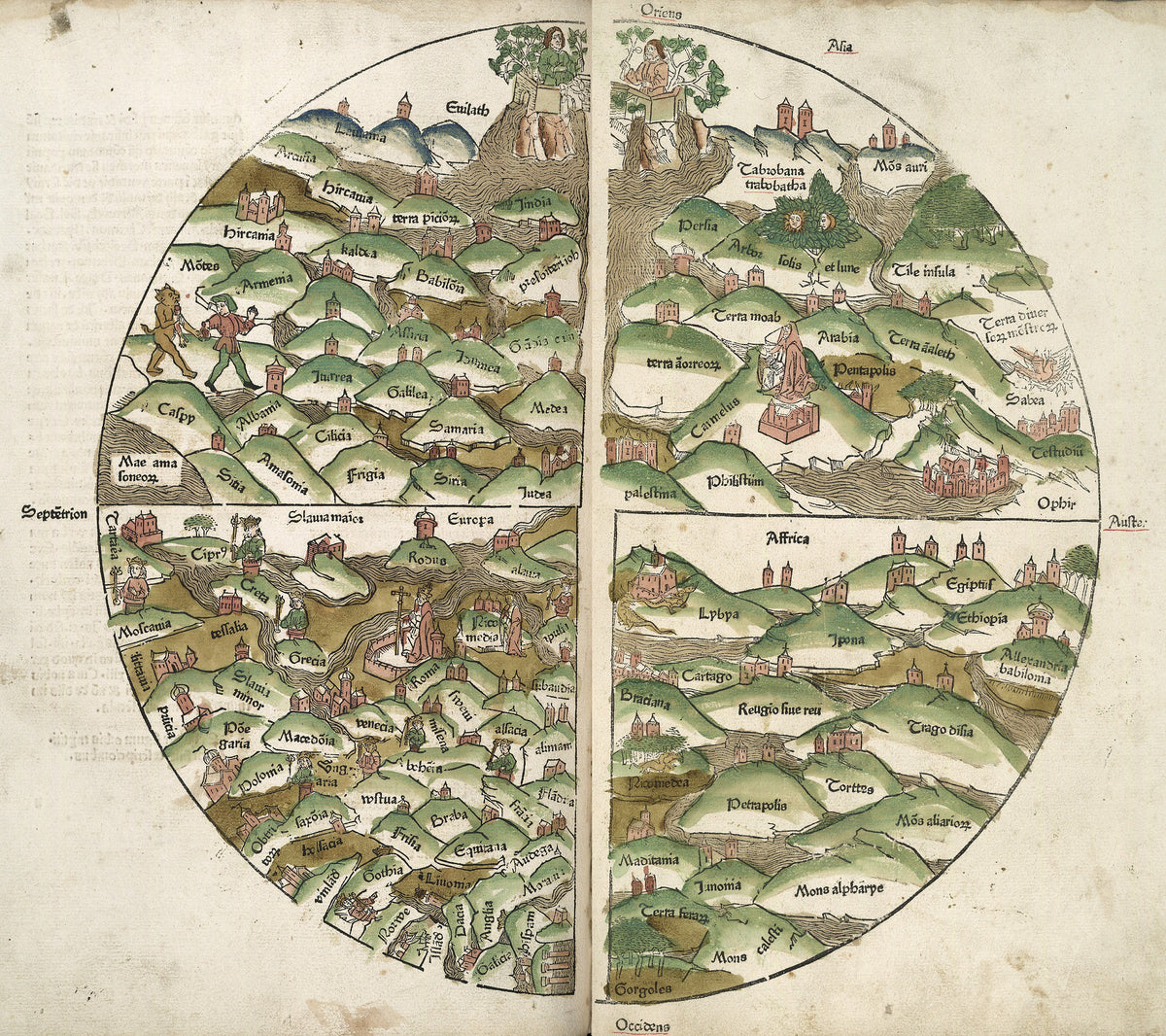 Framed Woodcut World Map, 1475 – wallmapsforsale
